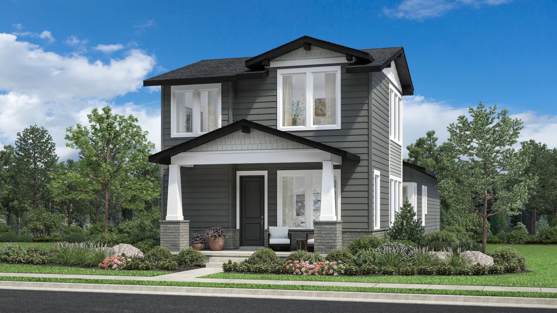 Athmar Model Home Design in Edge at Erie Town Center by Toll Brothers